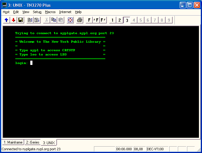 Tn3270 Plus Telnet Terminal Emulation